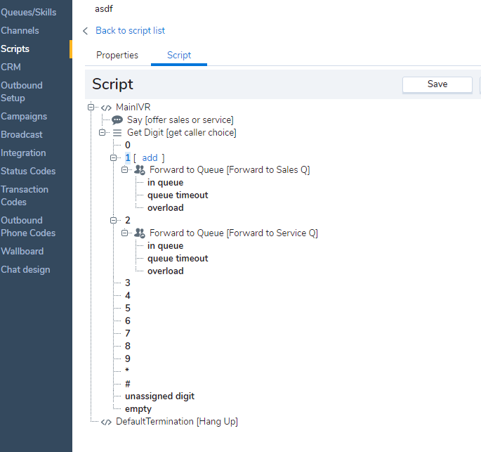 8x8 IVR scripts with menu options - any samples with complex menu ...