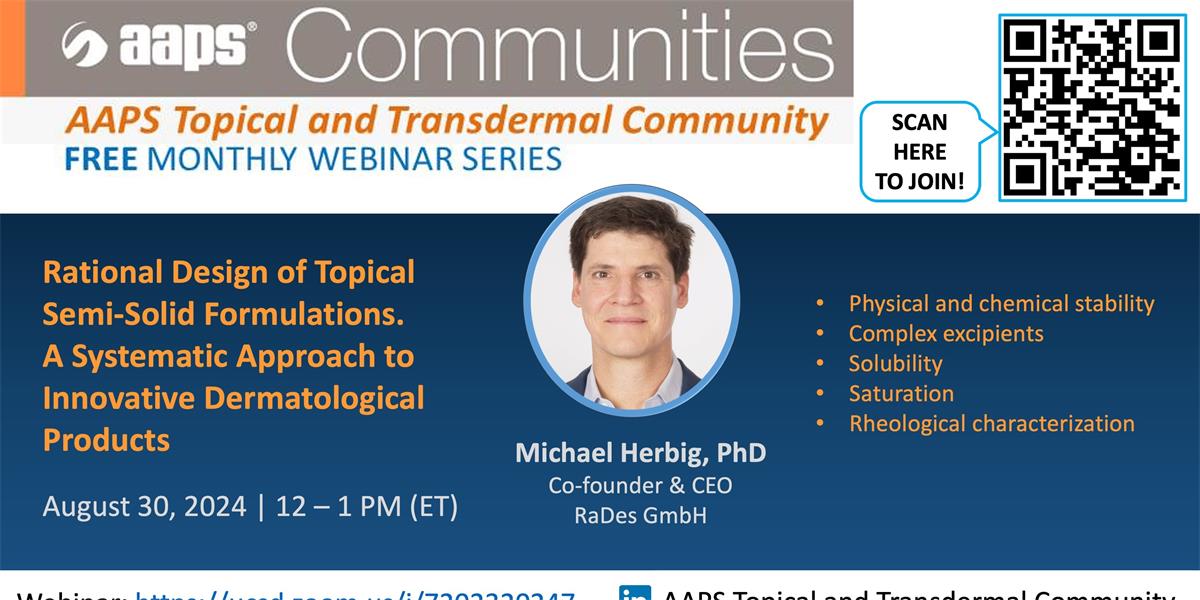 AAPS TTC Webinar August 30, 2024 12:0 pm ET - AAPS Main Site