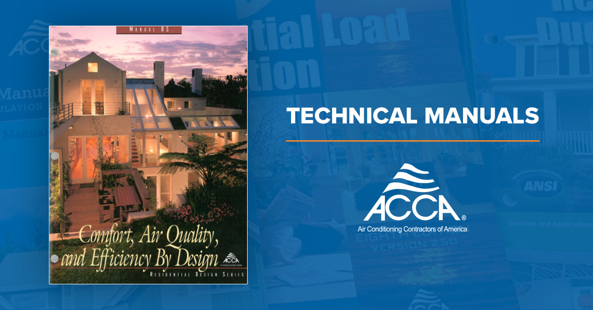 Manual RS - Comfort, Air Quality, & Efficiency by Design - ACCA