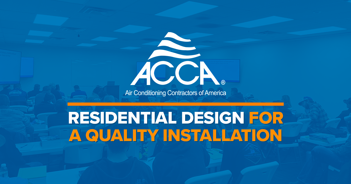 Residential HVAC In-Person Certificate Program - ACCA
