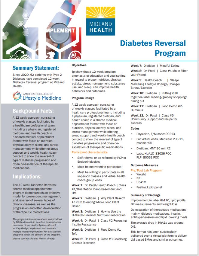 LM Implementation Models - American College of Lifestyle Medicine