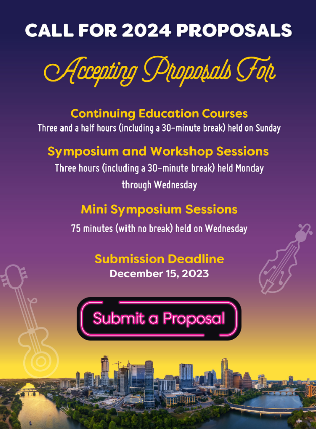 45th Annual Meeting Session Proposal System is Open for 2024!
