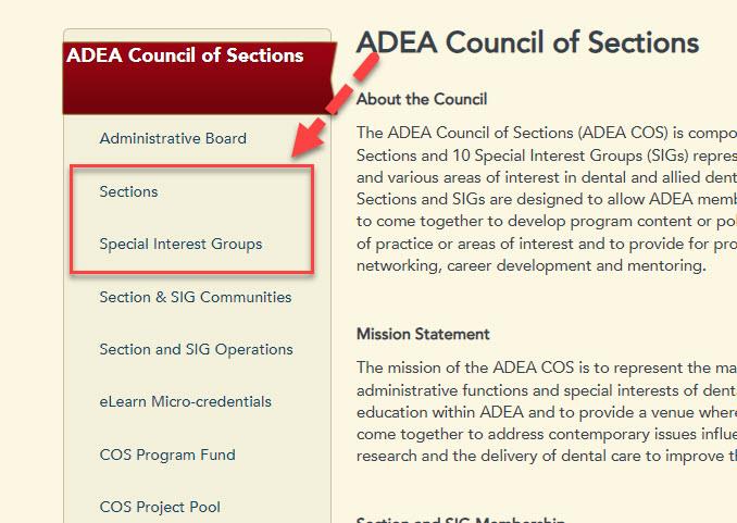 Tip Tuesday - How to Find ADEA Section and Special Interest Group (SIG) Officers