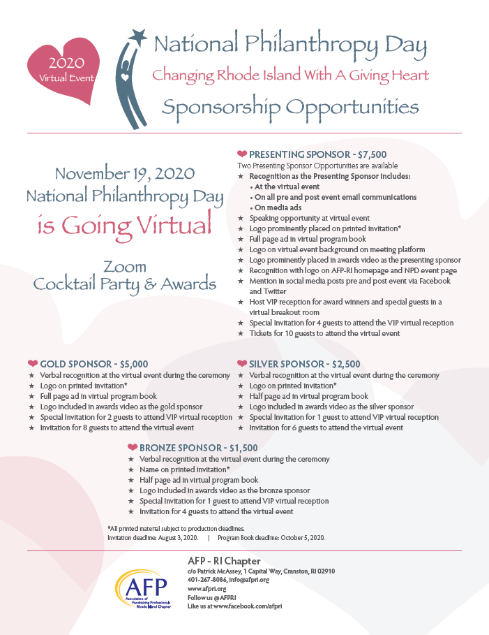 Sponsorship Opportunities - AFP-RI