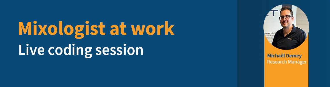 Mixologist at work – live coding session