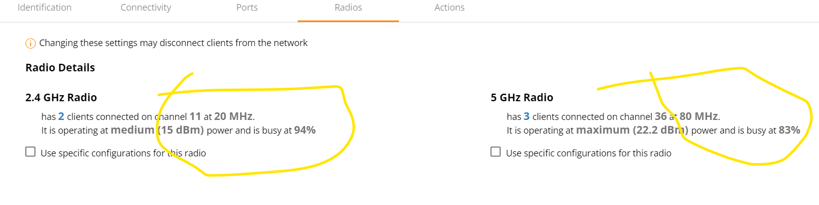 AP22 deployed and channels are busy and connection issues | Instant On ...