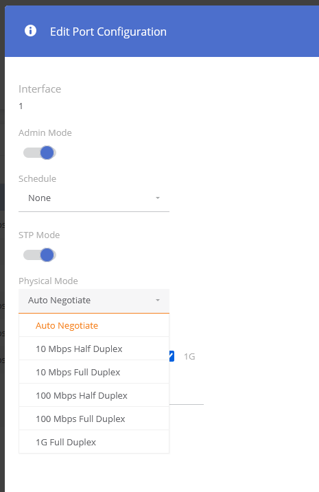Aruba Instant On 1960 manual port speed and duplex | Instant On - Wired