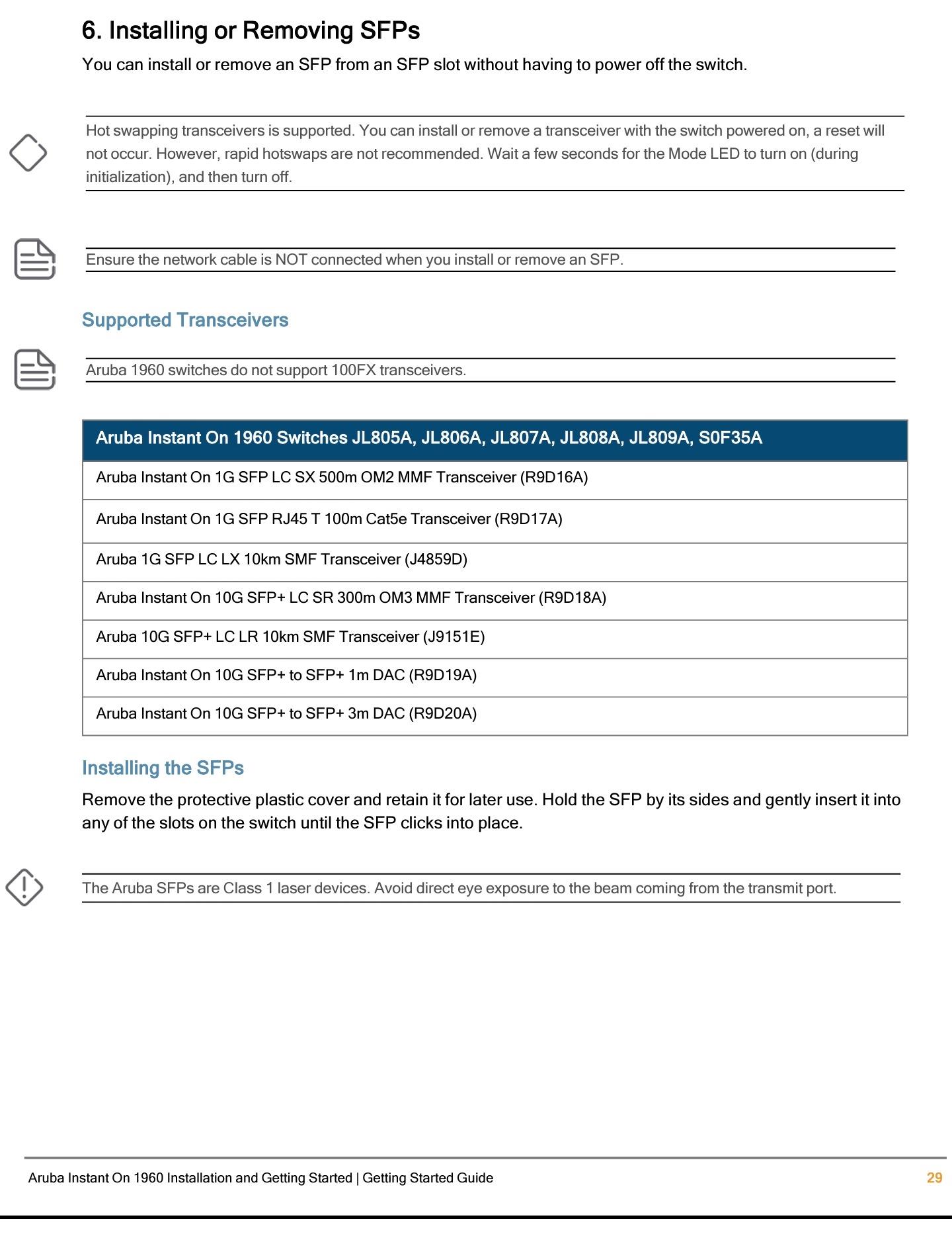 Instant On 1960 48-Port - SFP+ ports error with R0R41B 10GB RJ45 Module ...
