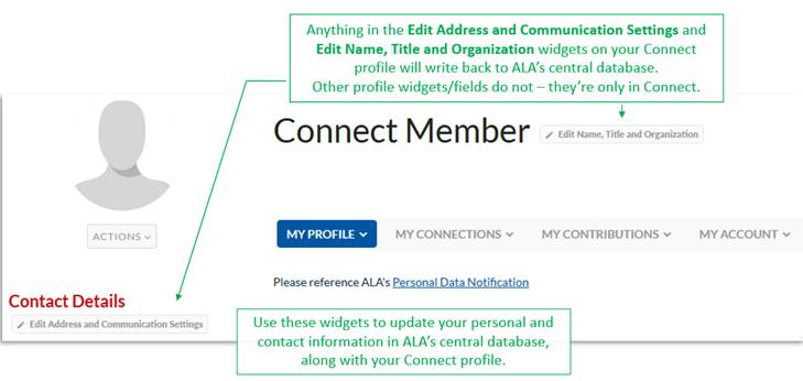 Monthly Connect protip: How to update your ALA profile within Connect ...