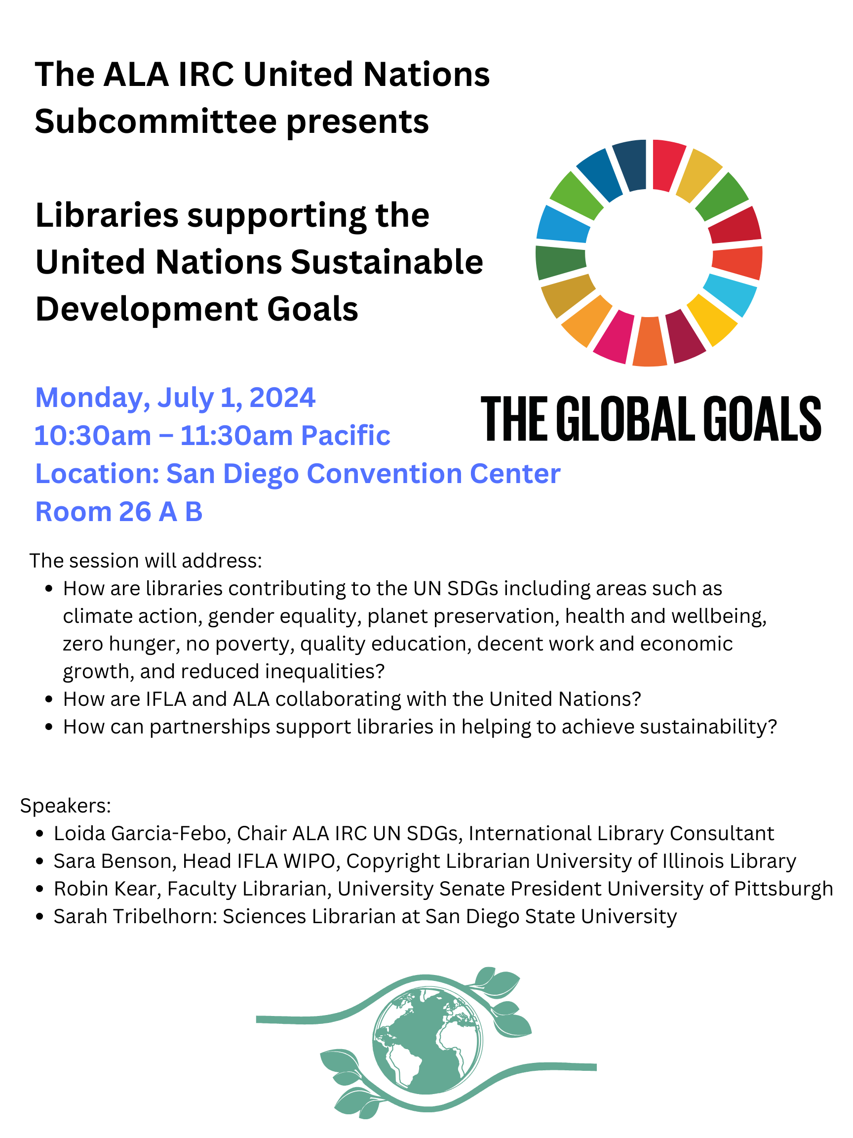 Join us! ALA United Nations-- Libraries supporting the United Nations ...