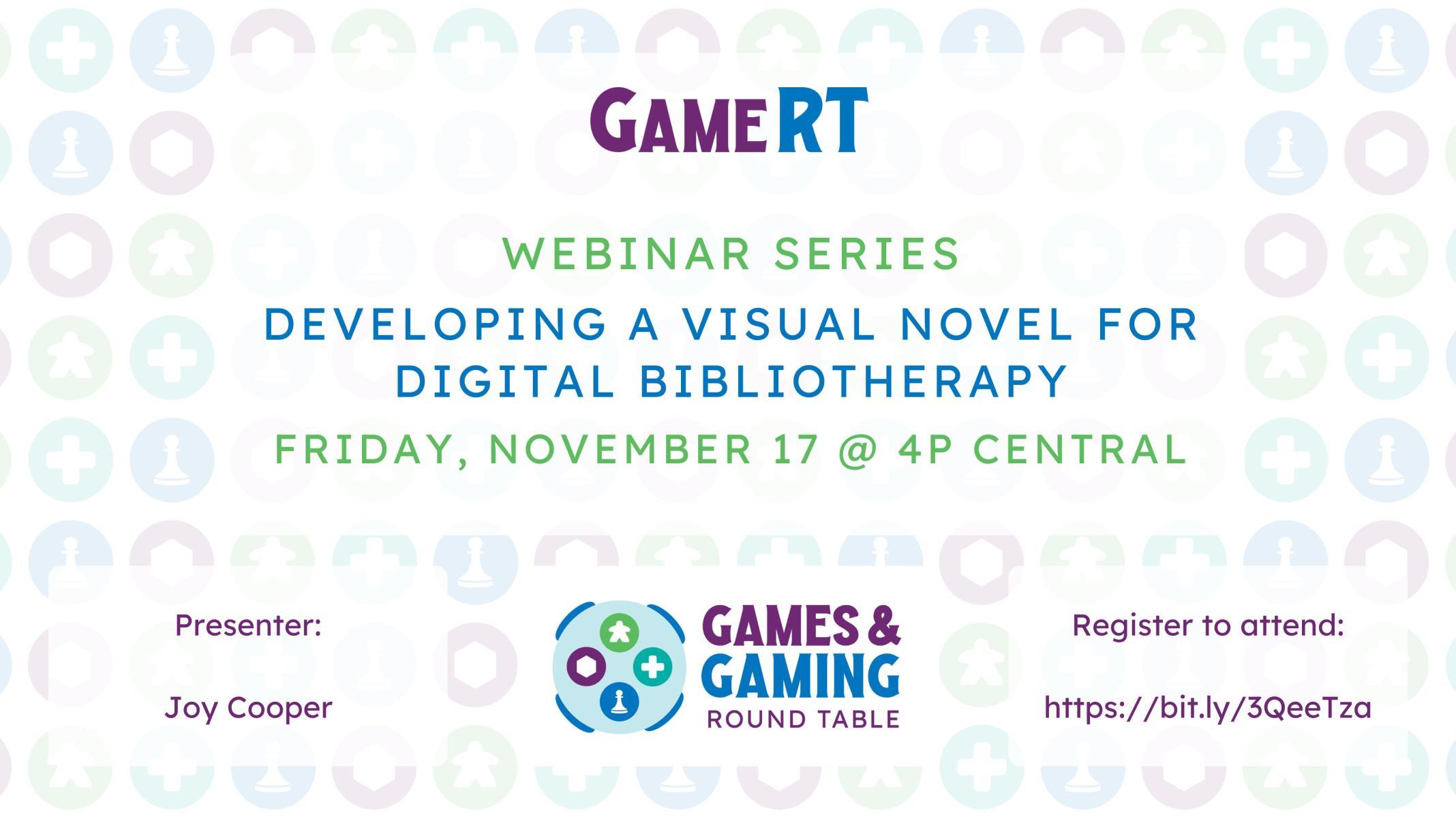 Upcoming Webinar: Developing a Visual Novel for Digital Bibliotherapy ...
