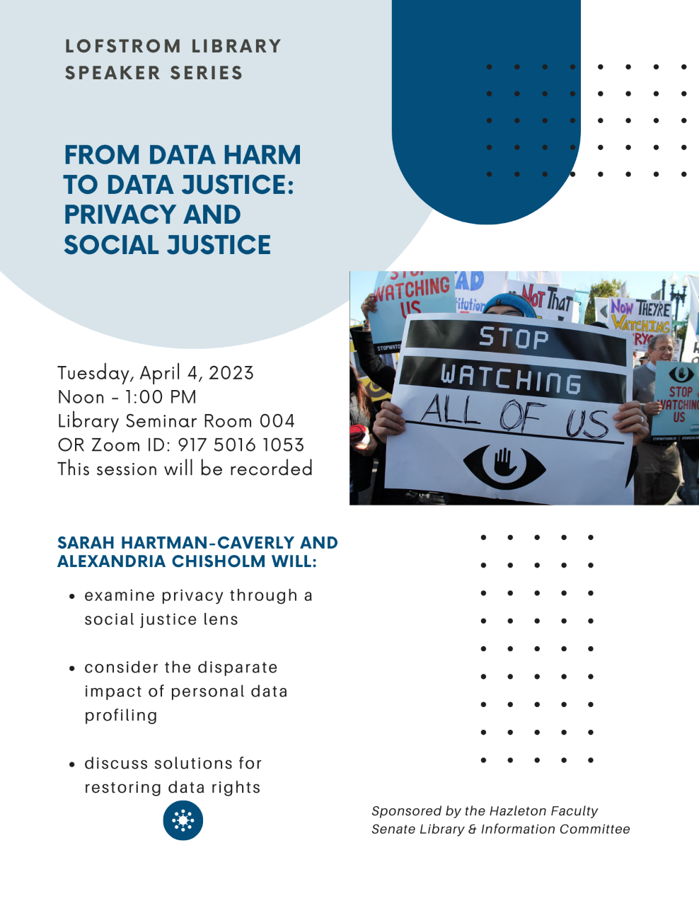 Free webinar! Tues. 4/4 noon ET From Data Harm to Data Justice: Privacy and Social Justice ...