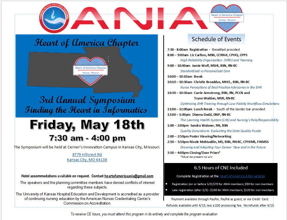 ANIA Heart of America Chapter's 3rd Annual Symposium - ANIA Heart of ...
