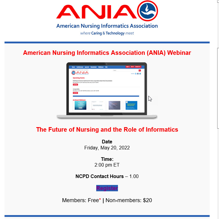 Announcements - American Nursing Informatics Association