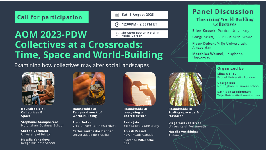 AOM PDW Collectives at a Crossroads: Time, Space, and World-Building ...