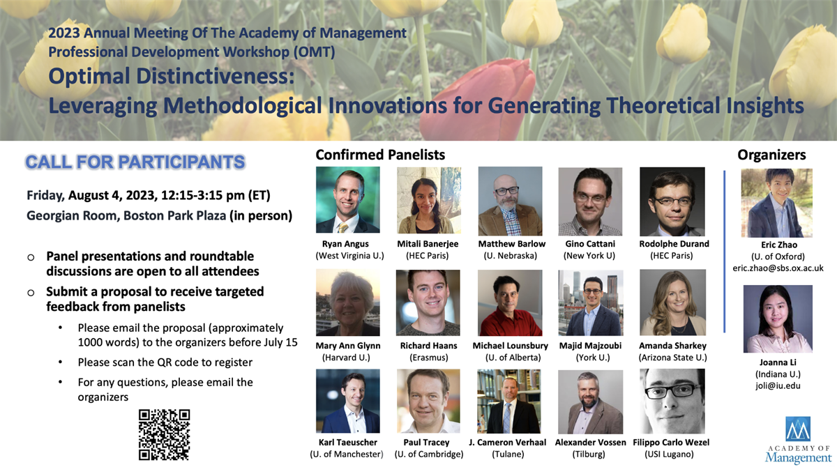 Proposal submission open until July 15: Optimal Distinctiveness PDW at ...