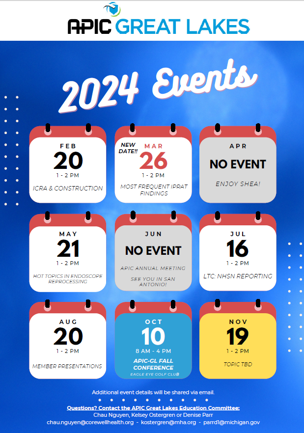 Our Events - APIC Chapter 077 - GreatLakes