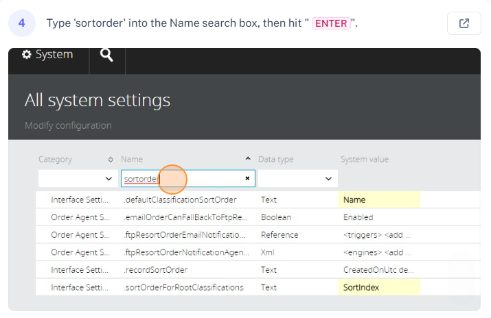 How To: Sort Classifications