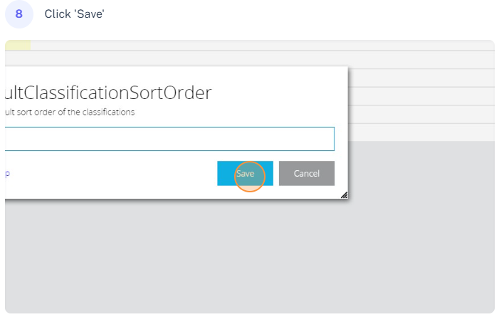 How To: Sort Classifications