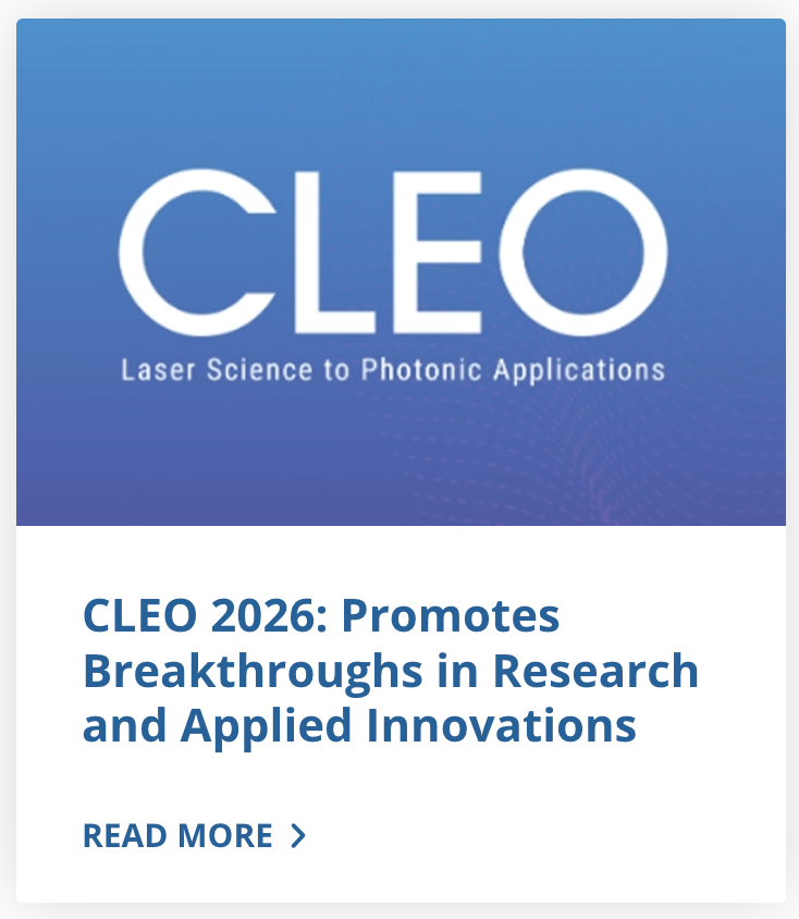 Upcoming 2026 Conference on Lasers and Electro-Optics (CLEO)