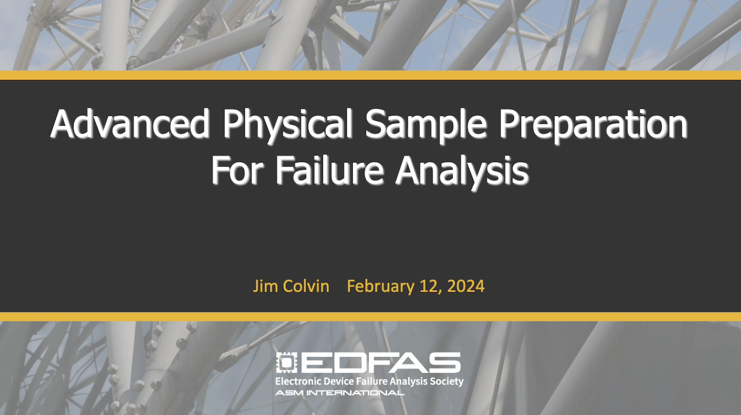 New Presentation on Advanced Physical Sample Prep -- by Jim Colvin ...