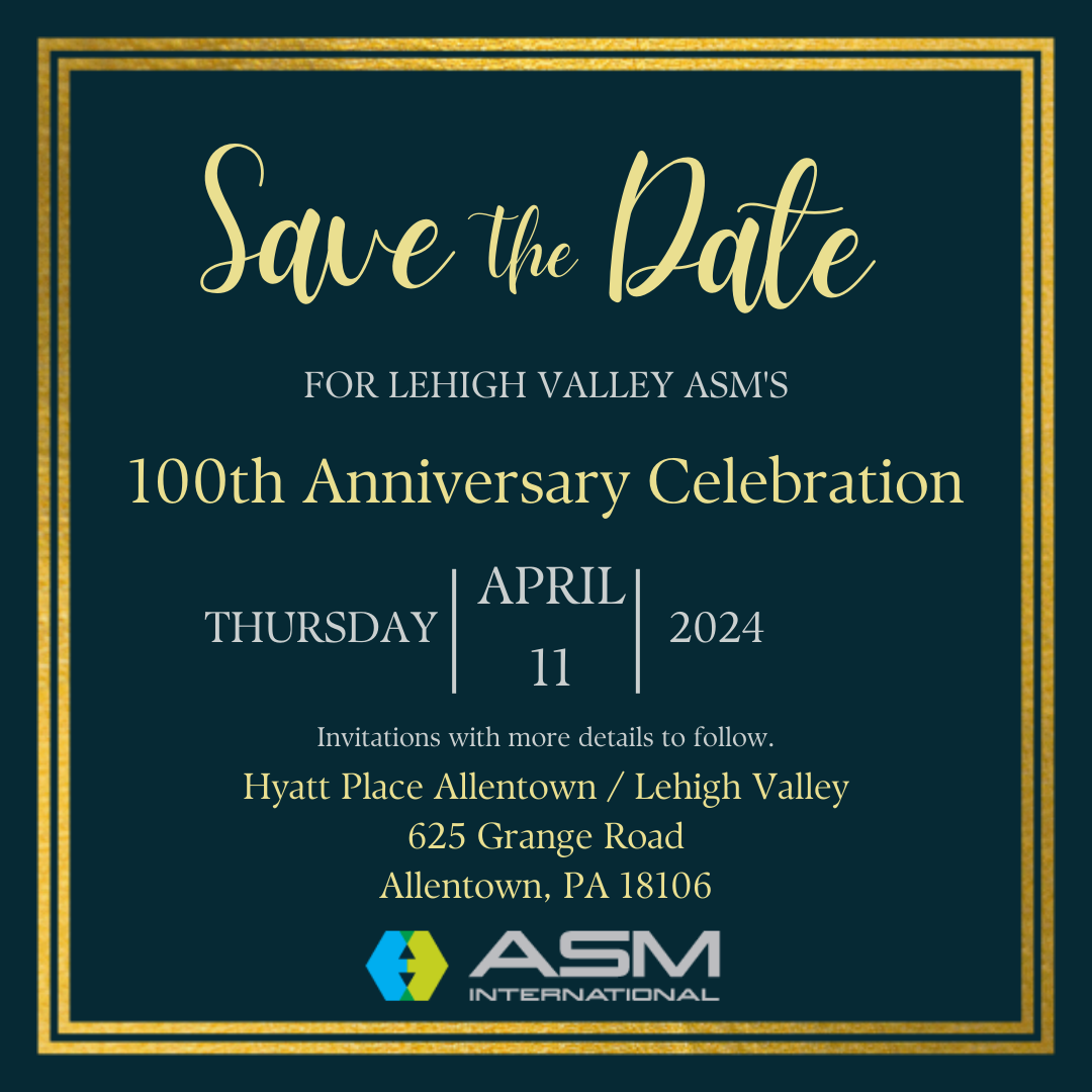 Save the Date! LVASM 100th Anniversary Celebration | ASM Online Member ...