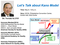 Meet Dr. Noriaki Kano at WCQI23!