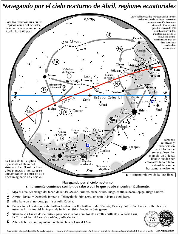 April Sky Maps - Astronomers Without Borders