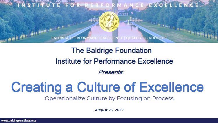 Baldrige Resource Center - Institute for Performance Excellence