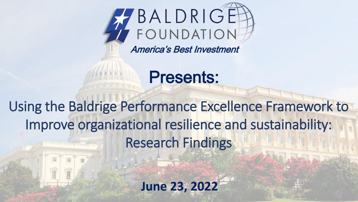 Baldrige Resource Center - Institute for Performance Excellence