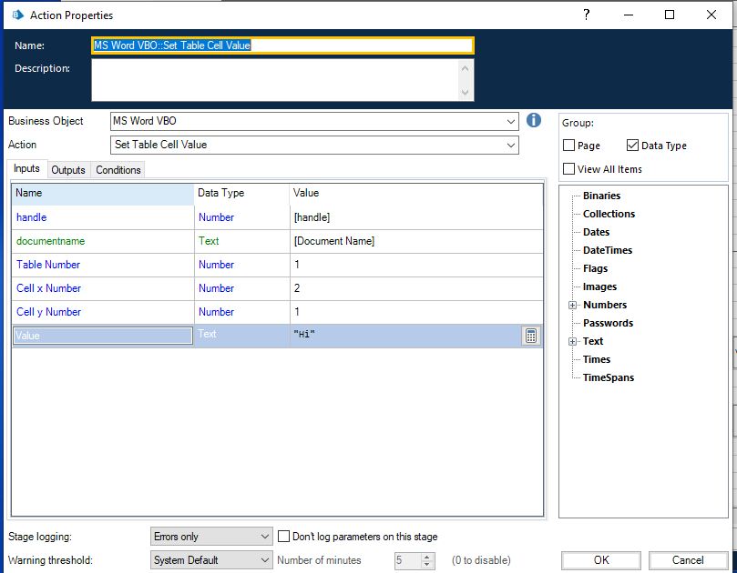 How Write Collection Columns Values To Columns In Table In Word Document In Blueprism Getting