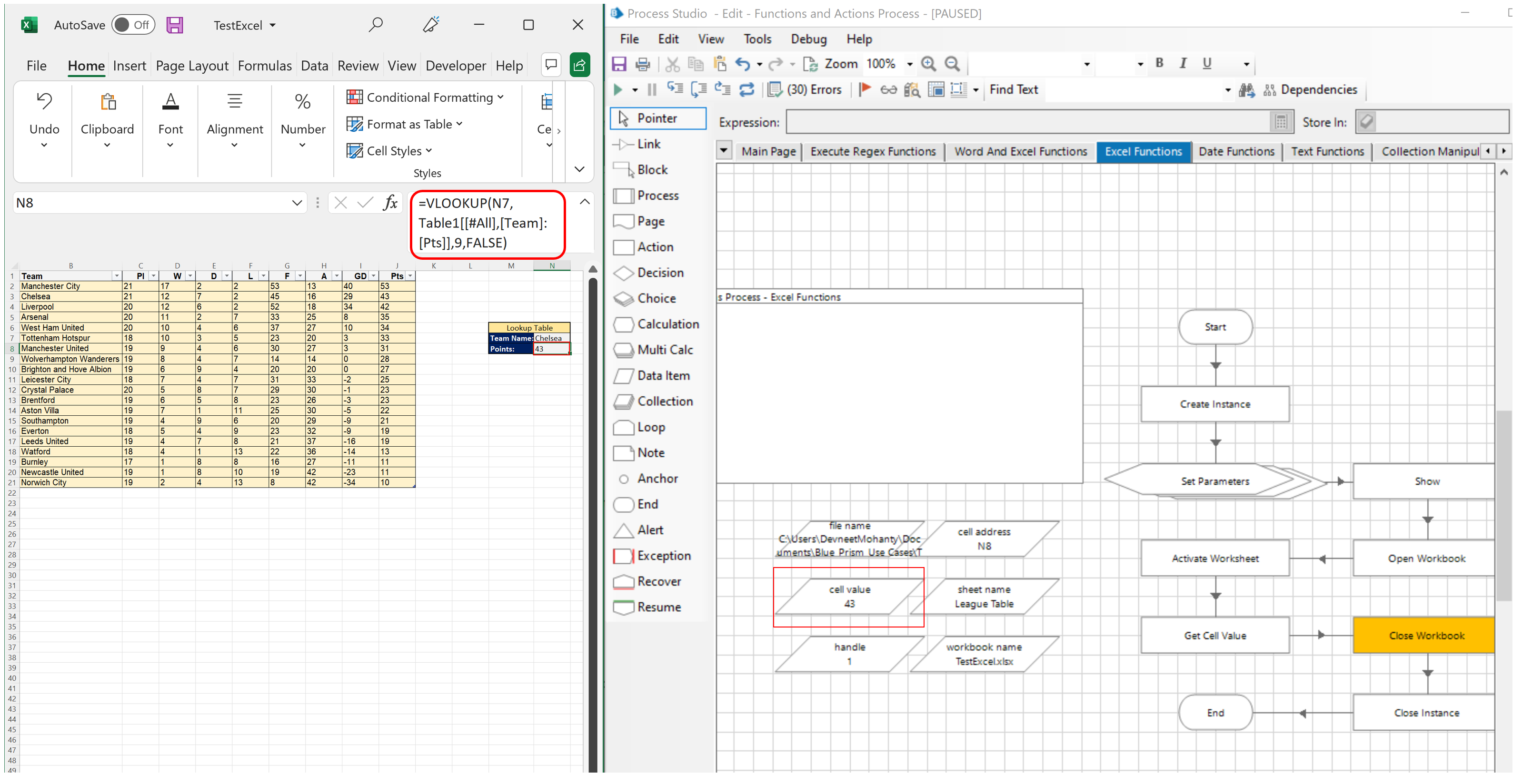 Facing Issue While Reading A Cell Value From Excel Which Has A Vlookup