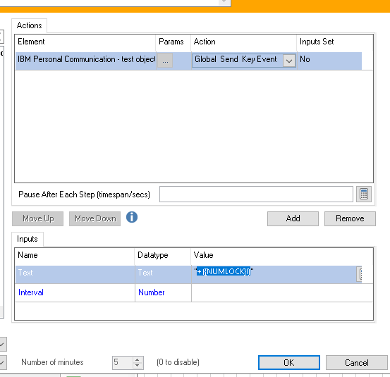 Issue with sending NumLock via Send Kyes event | Blue Prism Product