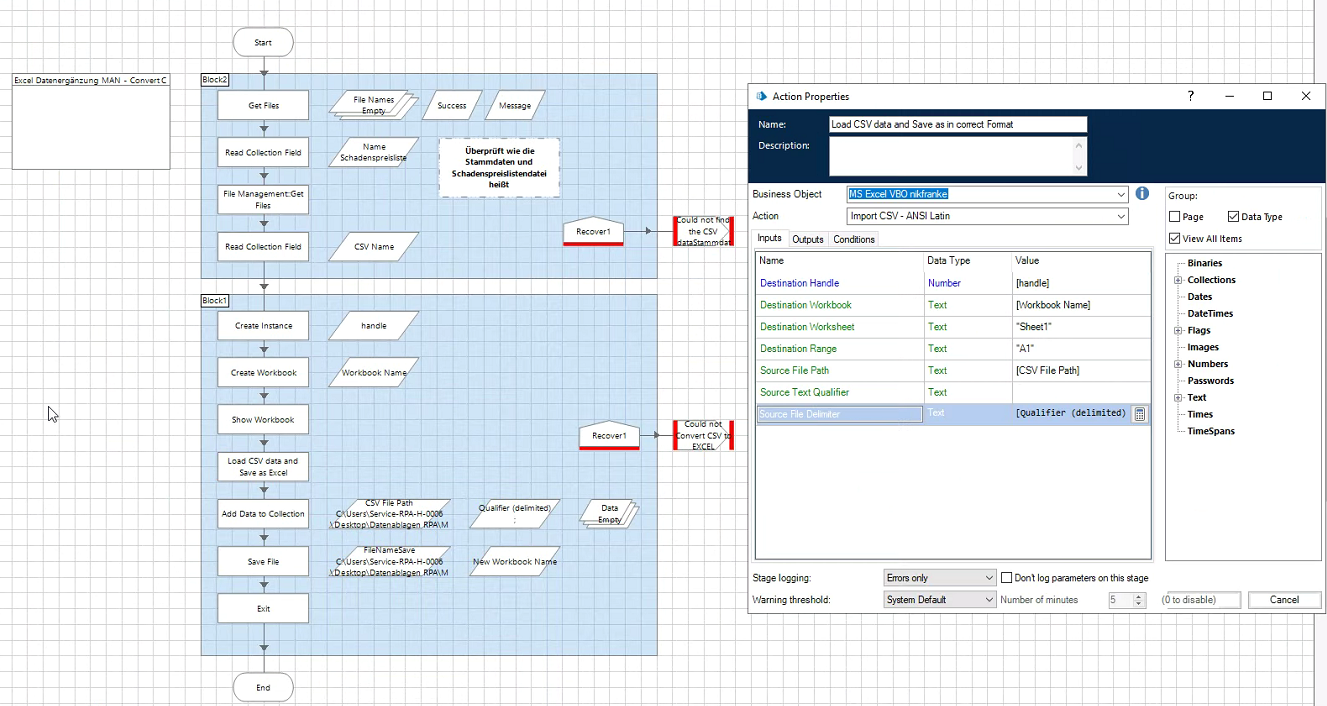 Get Collection As Csv Without Header Blue Prism Product
