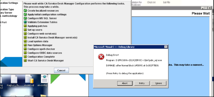 Error on installation of ServiceDesk | CA Service Management
