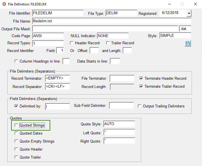Comma delimited File Masking | Test Data Manager