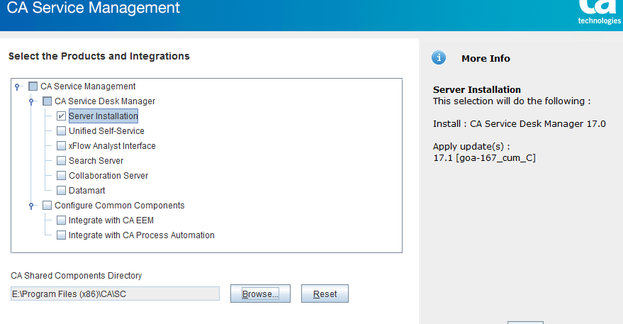 Fresh installation of sdm 17.1 fails | CA Service Management