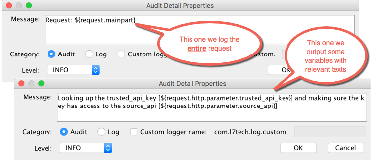 Production setup for Audit Sinks, Internal Audit Sink Policy, and Log Sinks | Layer7 API Management