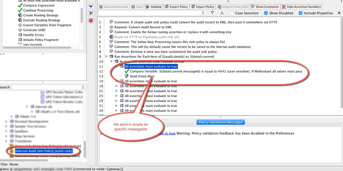 Production setup for Audit Sinks, Internal Audit Sink Policy, and Log Sinks | Layer7 API Management