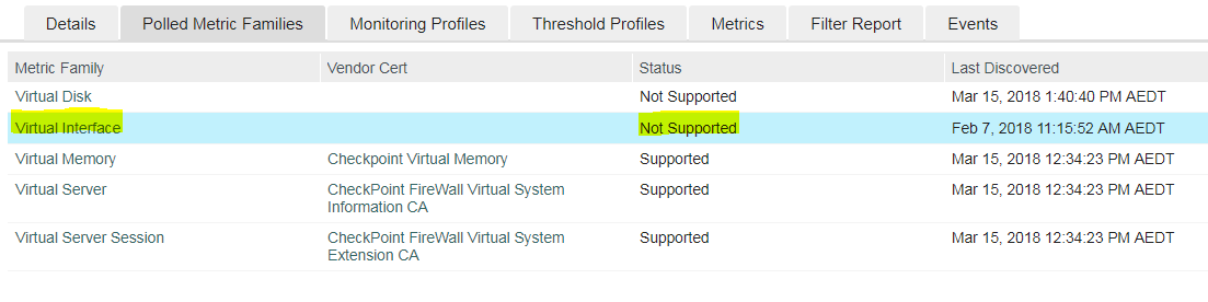CA PM - CheckPoint Firewall VSX interface discovery | DX NetOps