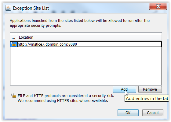 Application blocked by Java Security | AppWorx, Dollar Universe and Sysload Community