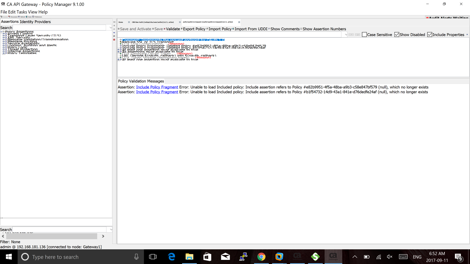windows 10 font of Policy manager | Layer7 API Management