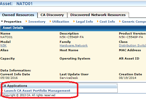 Change Asset Portfolio Port | CA Service Management