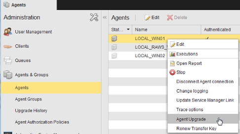 Centralized Agent Upgrade (CAU) : installation and example | Automic ...