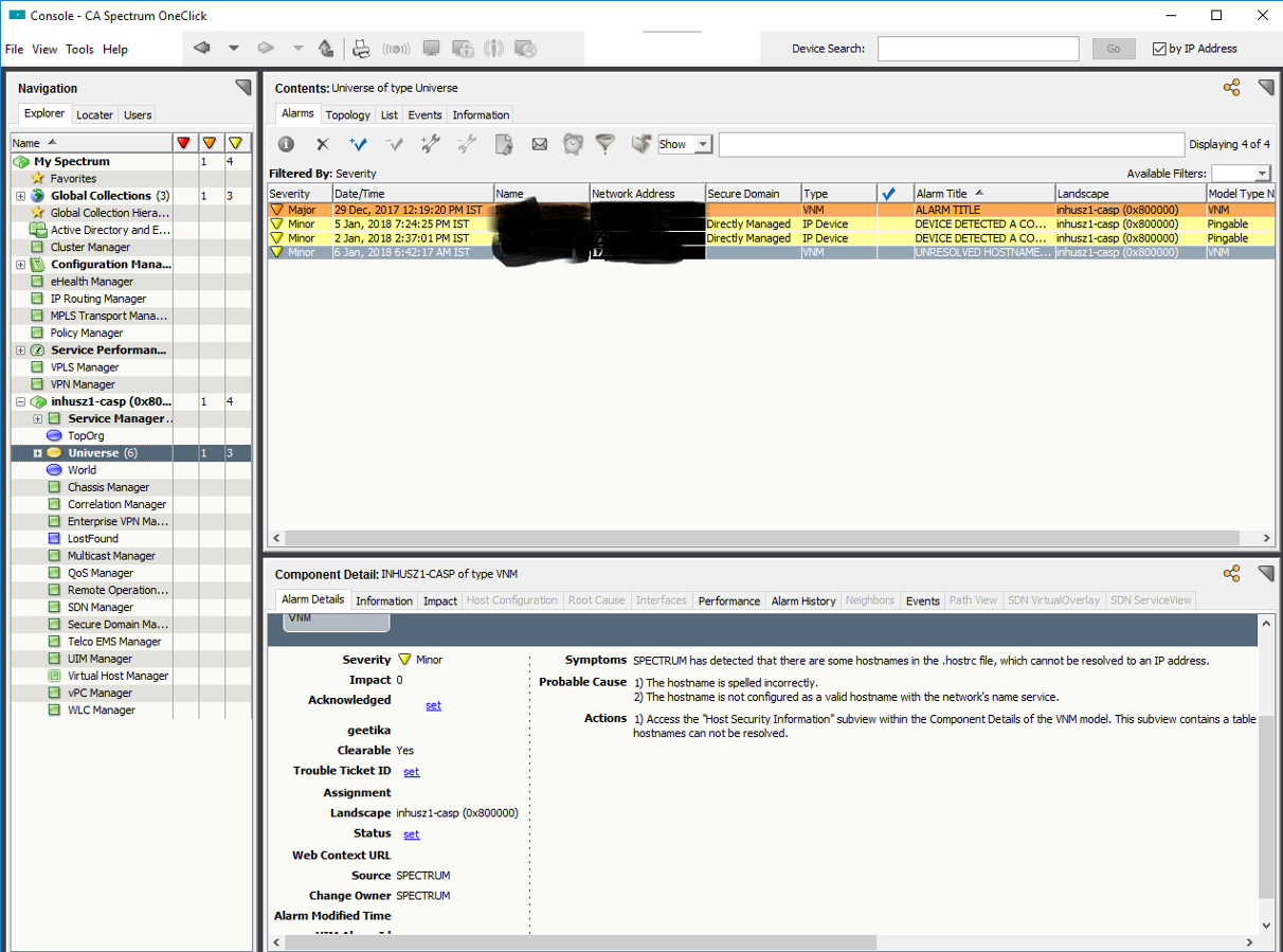 Event Customization in CA Spectrum | DX NetOps