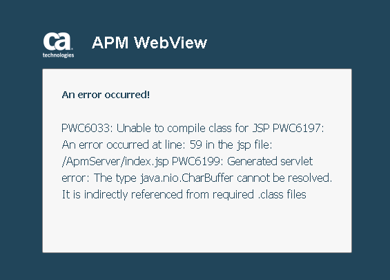 ATC/WebView issue: PWC6033: Unable to compile class for JSP PWC6197: | DX Application ...