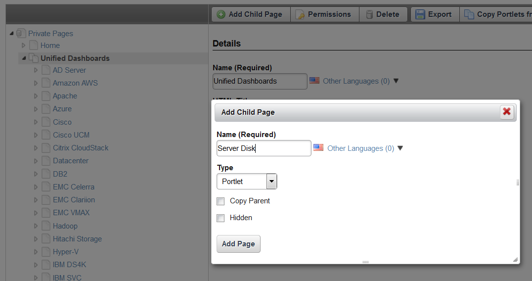 Dashboards for Server Disk Space | DX Unified Infrastructure Management
