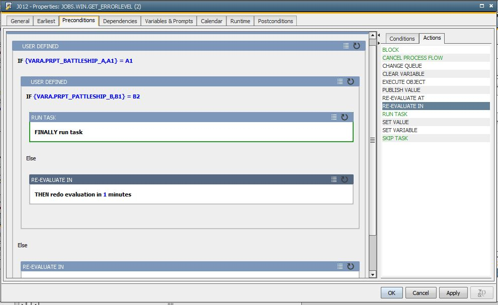 How to compare multiple variables in a event | Automic Workload Automation