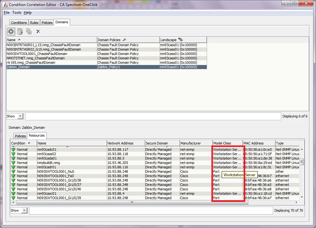 Dynamic Condition Correlation Domain | DX NetOps