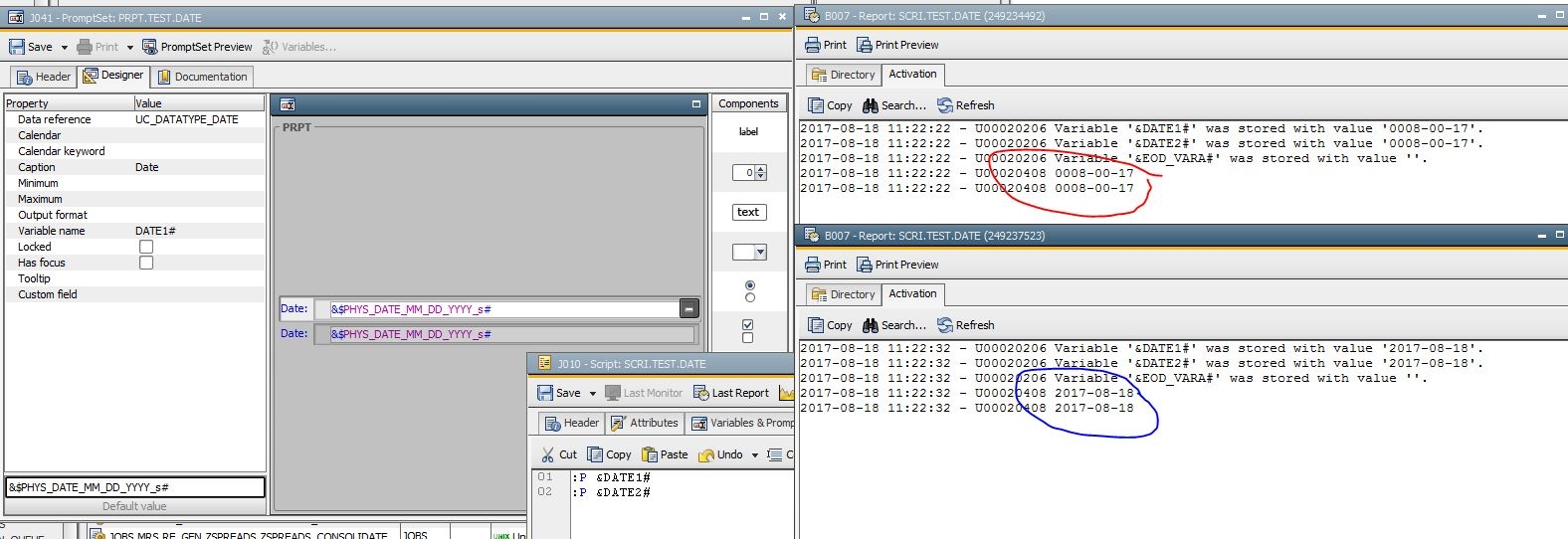 Passing parmeters to a job. | Automic Workload Automation